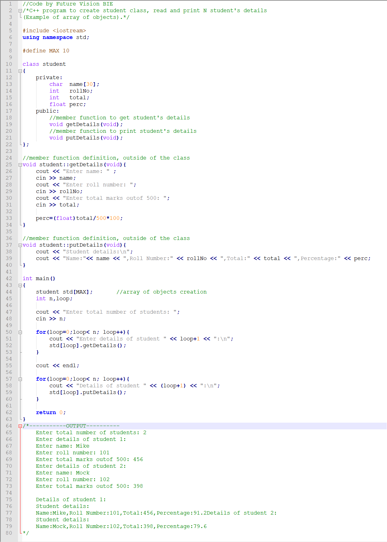 Answer Script 18cs45 Object Oriented Concepts