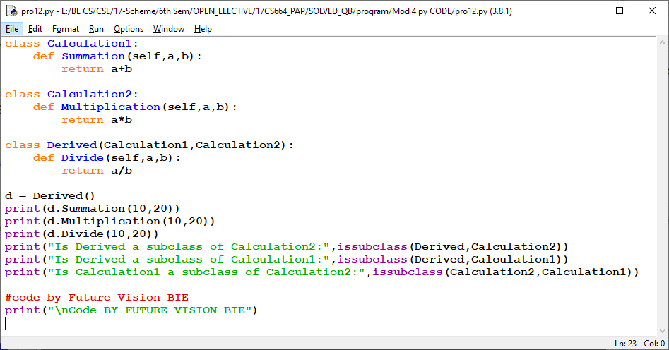 ANSWER SCRIPT - 17CS664 - PYTHON APPLICATION PROGRAMMING - Module 4